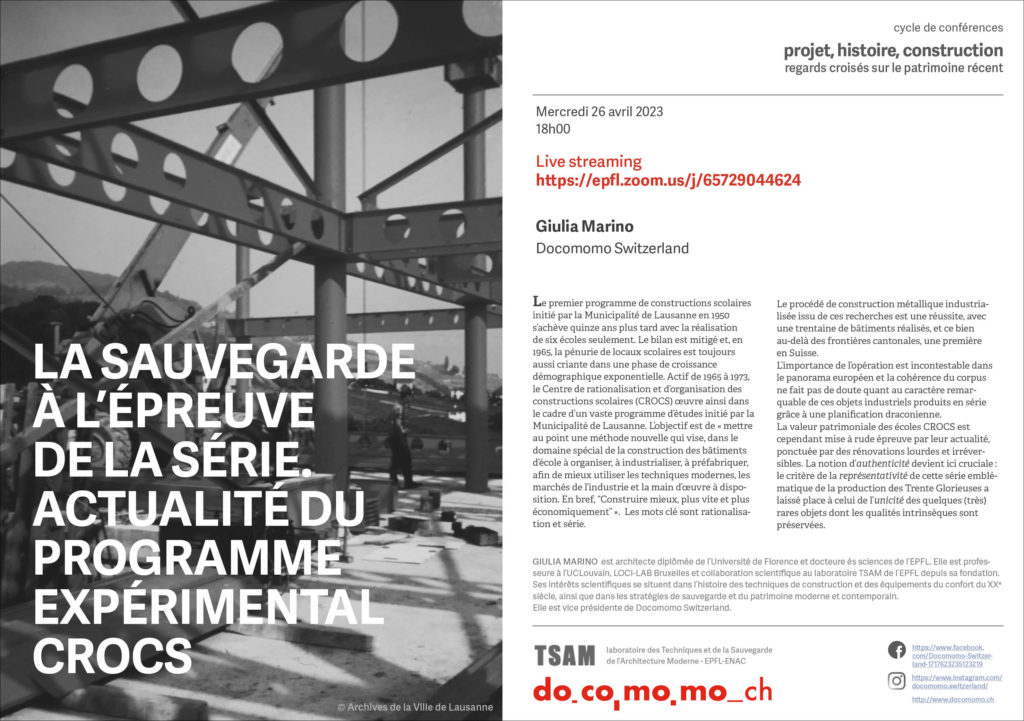 Giulia Marino, Docomomo Switzerland | docomomo.ch